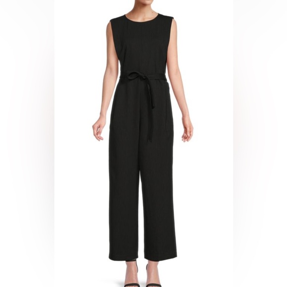 Max Studio | Pants & Jumpsuits | Max Studio Striped Belted Jumpsuit ...